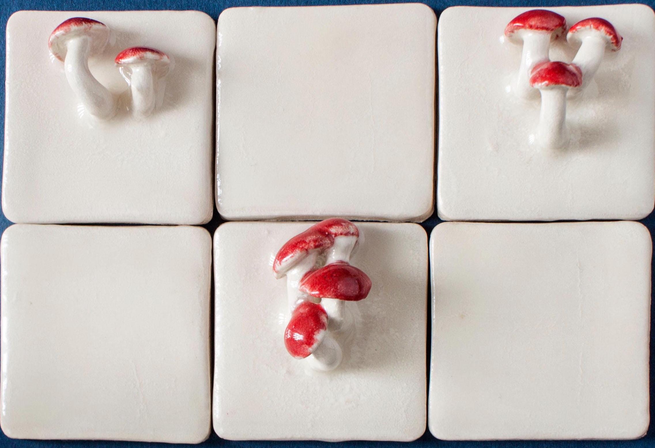 Mushroom Tiles - Mini Tile Set - Choice of Colors and Quantities ...