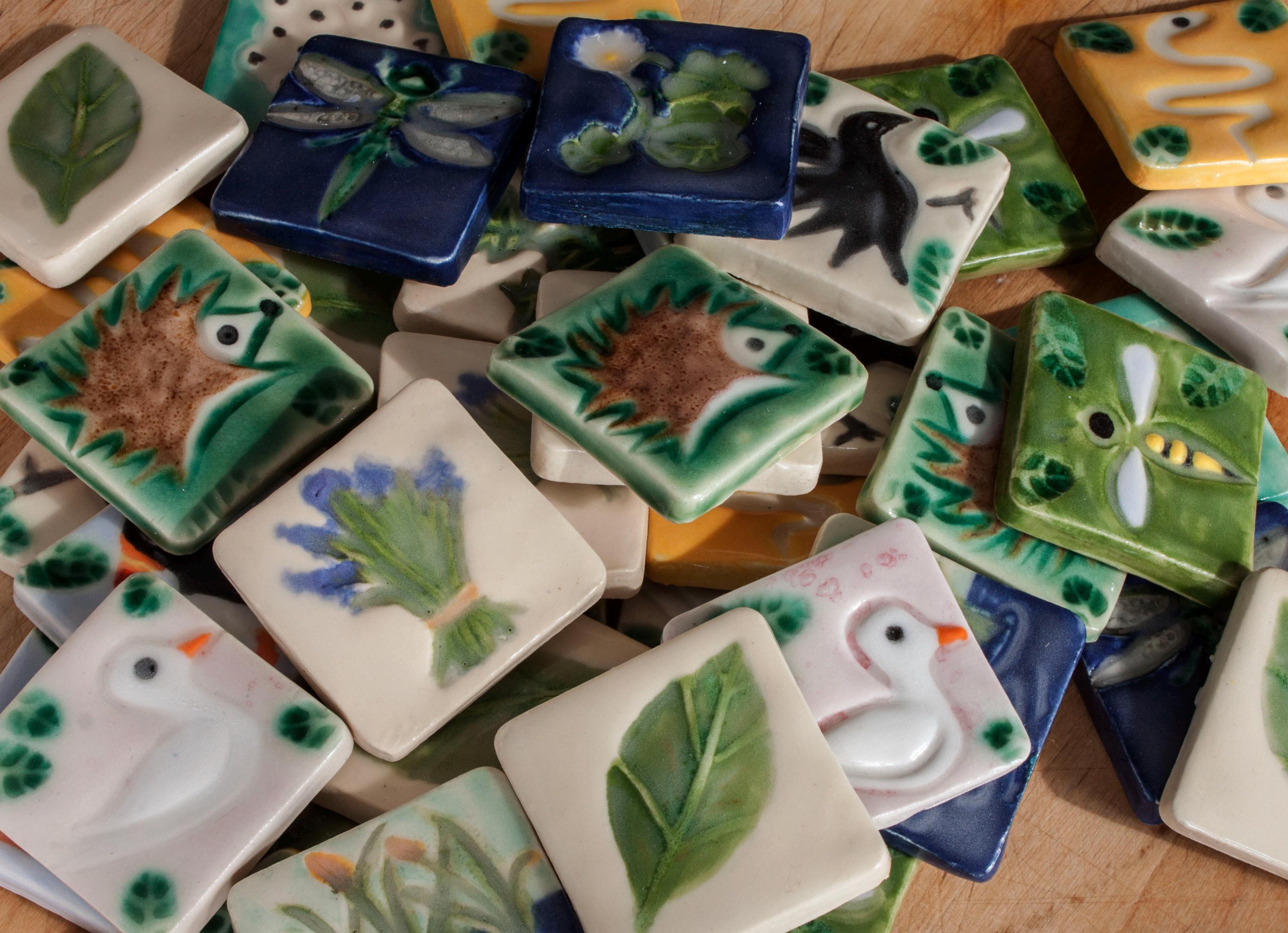 Ceramic Mini Tiles - Sets of 4 - Multiple Options - Etsy