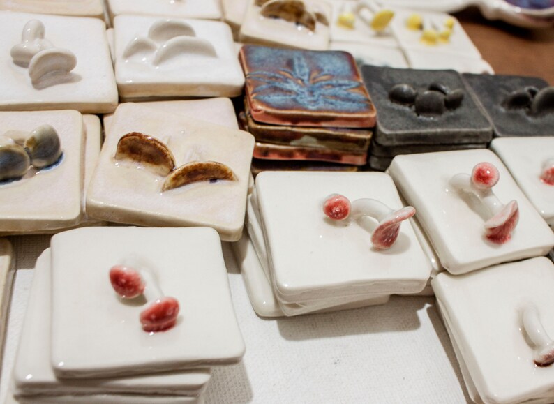 Mushroom Tiles Mini Tile Set Choice of Colors Available - Etsy