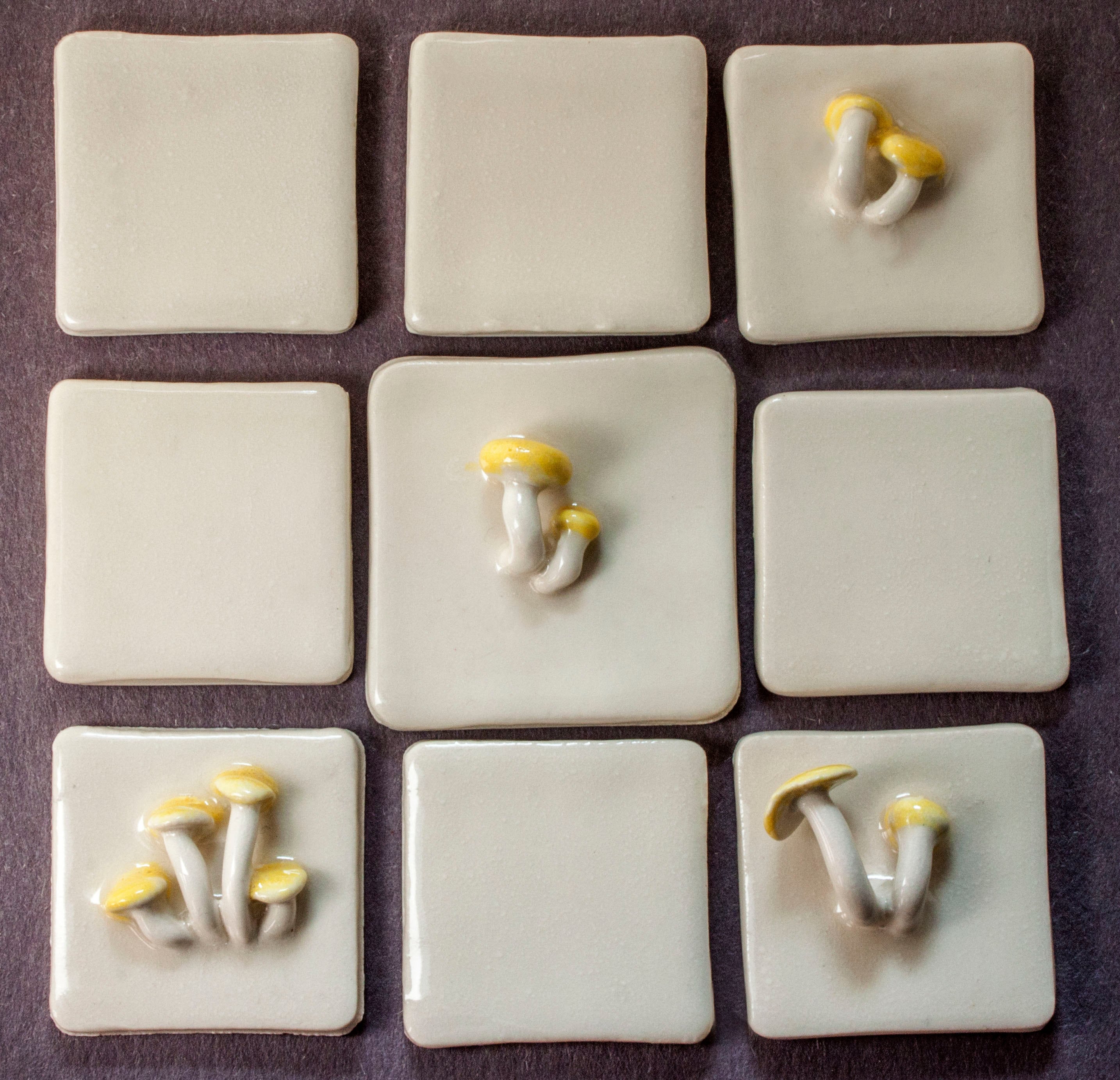 Mushroom Tiles Mini Tile Set Choice of Colors Available - Etsy