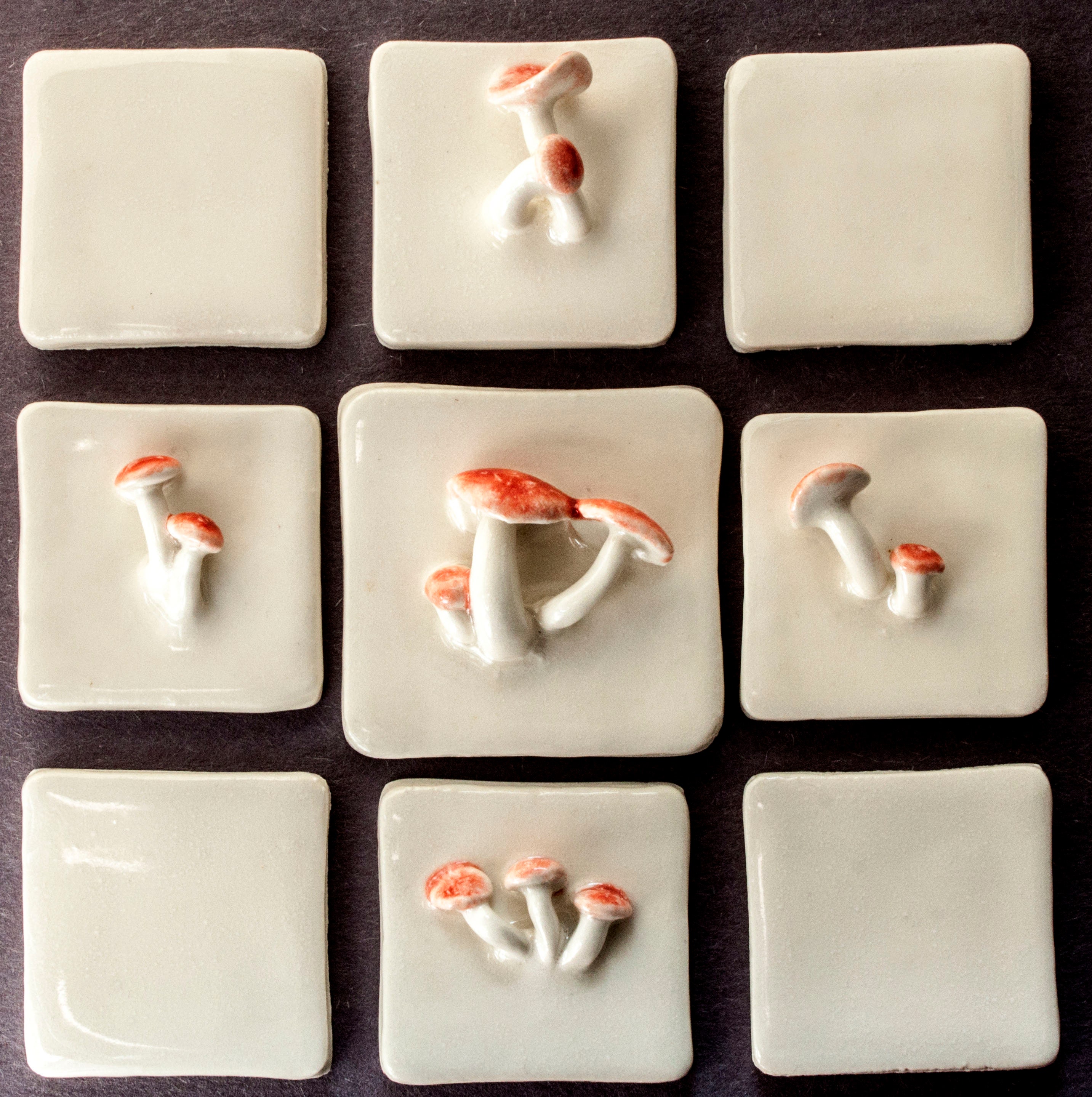Mushroom Tiles Mini Tile Set Choice of Colors Available - Etsy