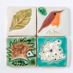 Ceramic Mini Tiles - Sets of 4 - Multiple Options - Etsy
