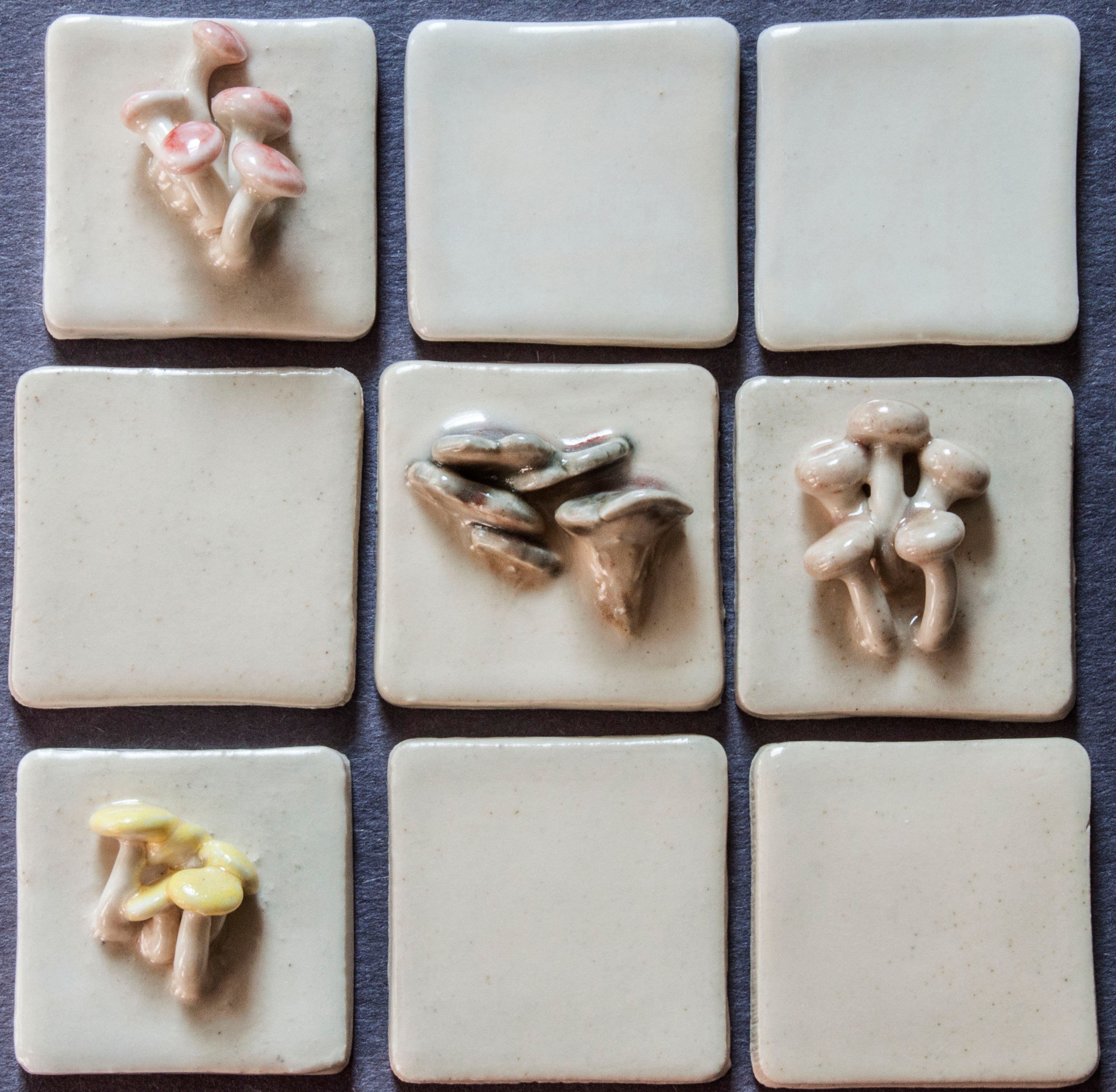 Mushroom Tiles Mini Tile Set Choice of Colors Available - Etsy