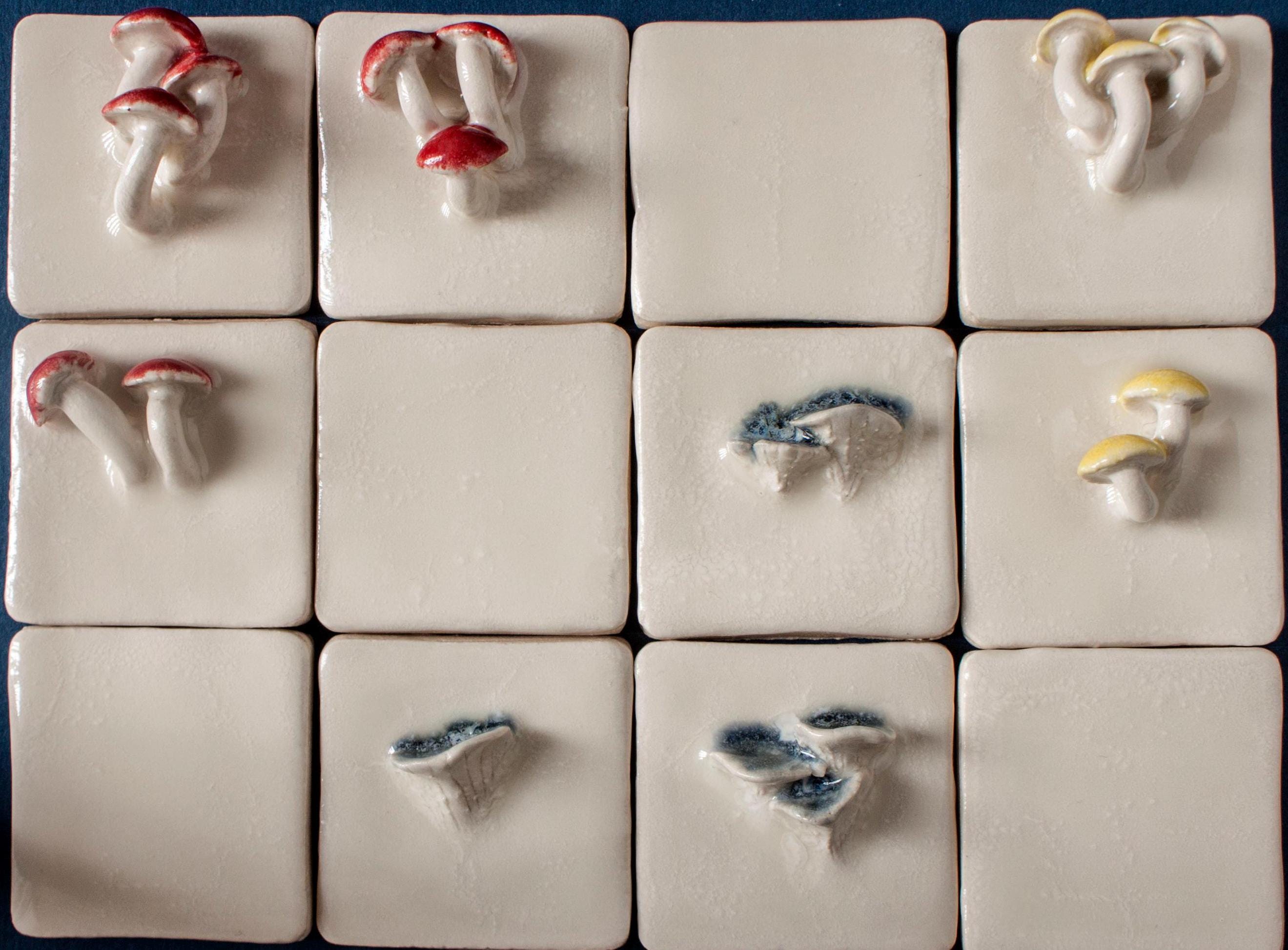 Mushroom Tiles - Mini Tile Set - Choice of Colors and Quantities ...