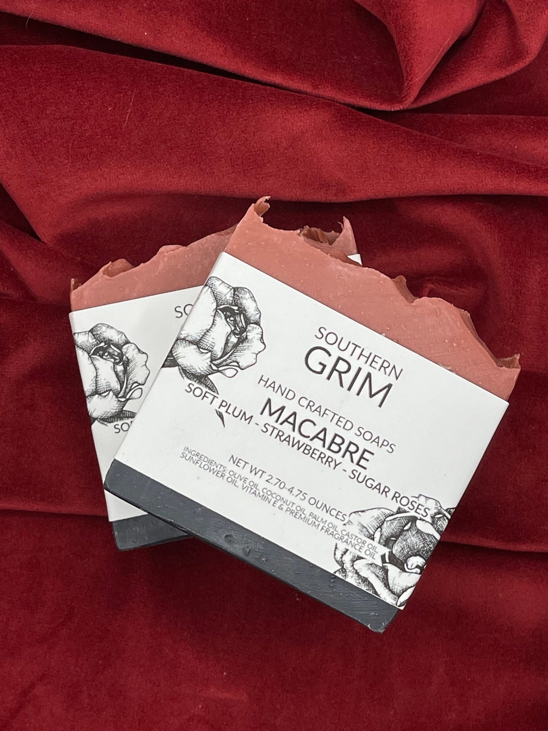 Macabre Bar Soap | Soft Plum, strawberry, Sugared Roses | Horror ...