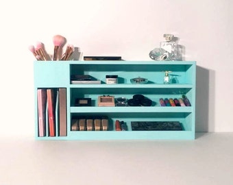 Wall Mounted Makeup Shelf Makeup Organizer Makeup Station | Etsy