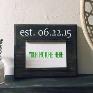 Personalized Picture Frame Est Date Sign Anniversary Gift Wedding Gift ...