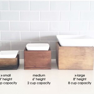 Modern Square Dog Bowl Set | Elevated Pet Feeder | Porcelain Pet Bowls ...