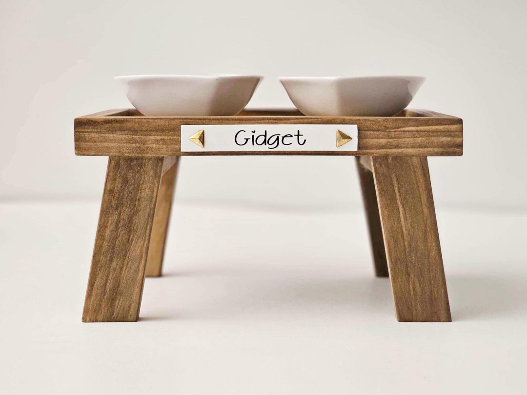 Personalized Elevated Dog Bowl Stand | Pet Feeding Tray | Raised Dog ...