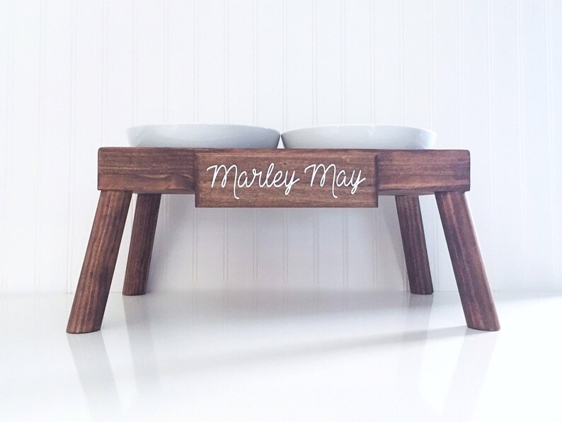 Dog Stand With Bowl Personalized Dog Stand Elevated Feeder - Etsy