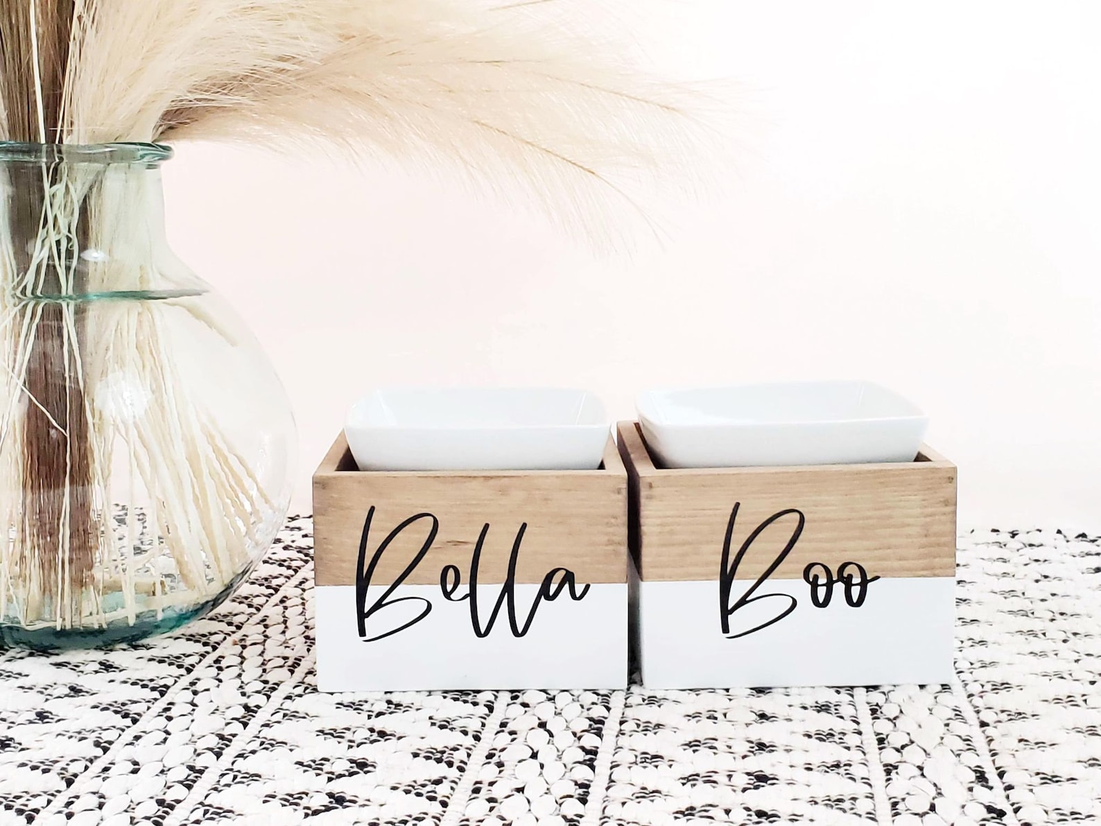 Modern Dog Bowl Set | Square Dog Bowls | Dog Gift | Rescue Pet Adoption ...