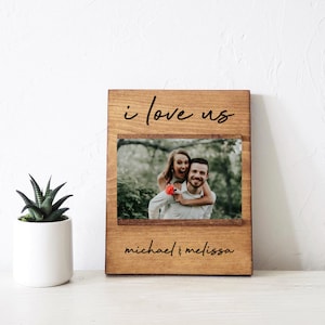 I Love Us Picture Frame Personalized | Girlfriend Boyfriend Gift ...