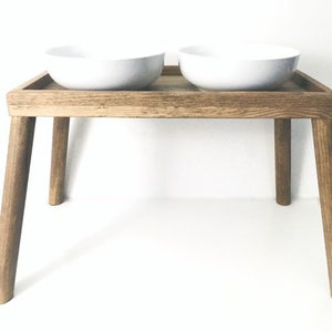 Dog Food Table Stand | Dog Dinner Table | Elevated Rustic Farmhouse Dog ...