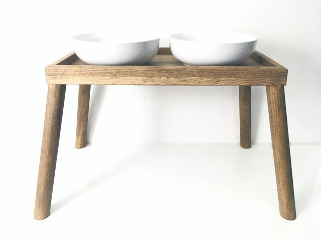 Dog Food Table Stand Dog Dinner Table Elevated Rustic | Etsy