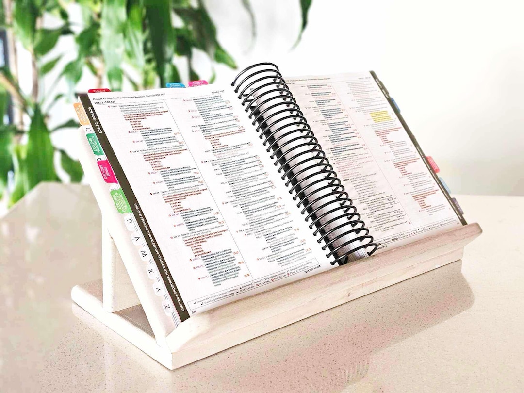 ICD-10-CM Book Stand | Heavy Large Book Holder | Work Book Display ...
