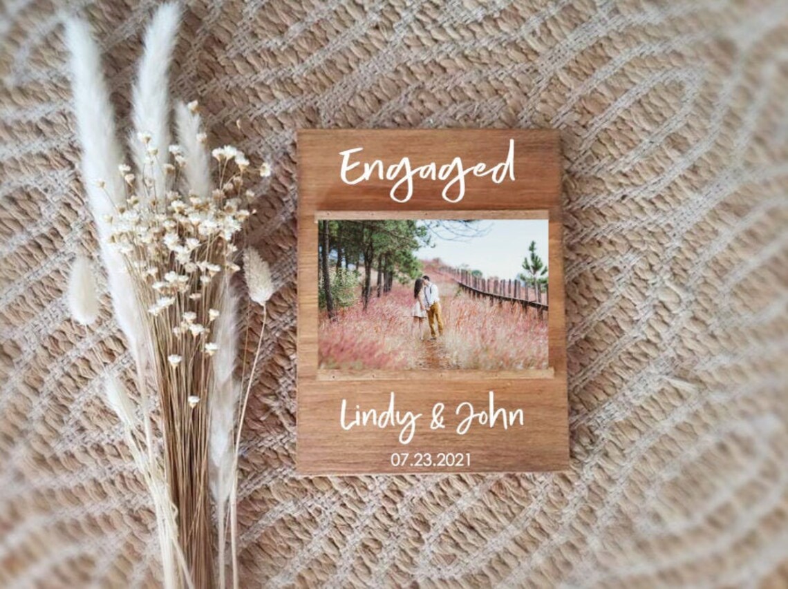 Engagement Picture Frame Personalized Engagement - Etsy