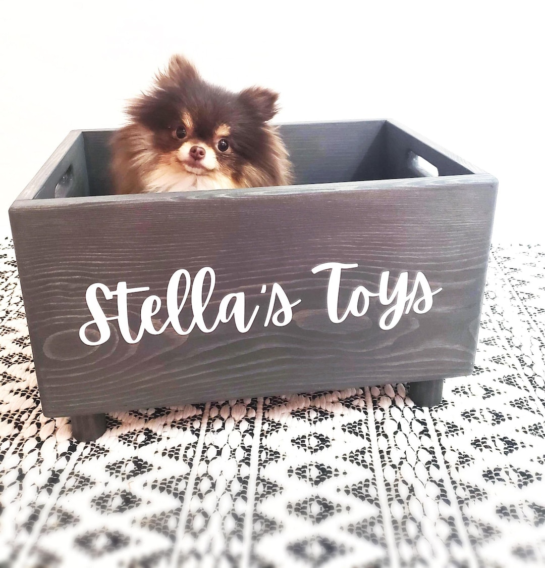 Dog Cat Toybox | Pet Toy Bin | Puppy Storage Supplies | Pet Storage ...