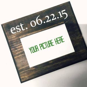 Personalized Picture Frame Est Date Sign Anniversary Gift Wedding Gift ...