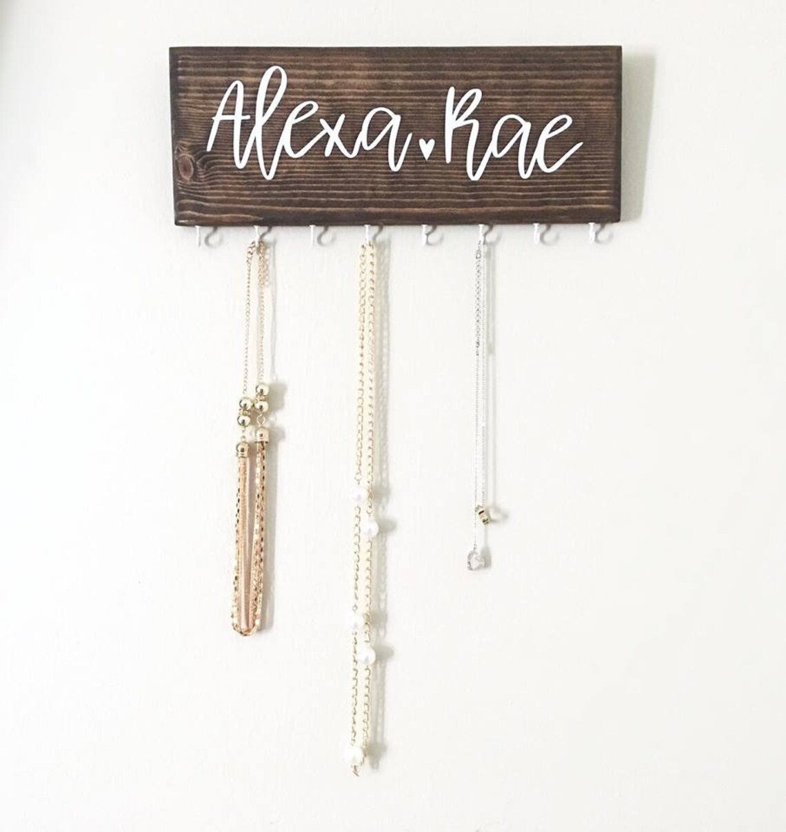 Wall Mounted Jewelry Holder Necklace Organizer Jewelry - Etsy