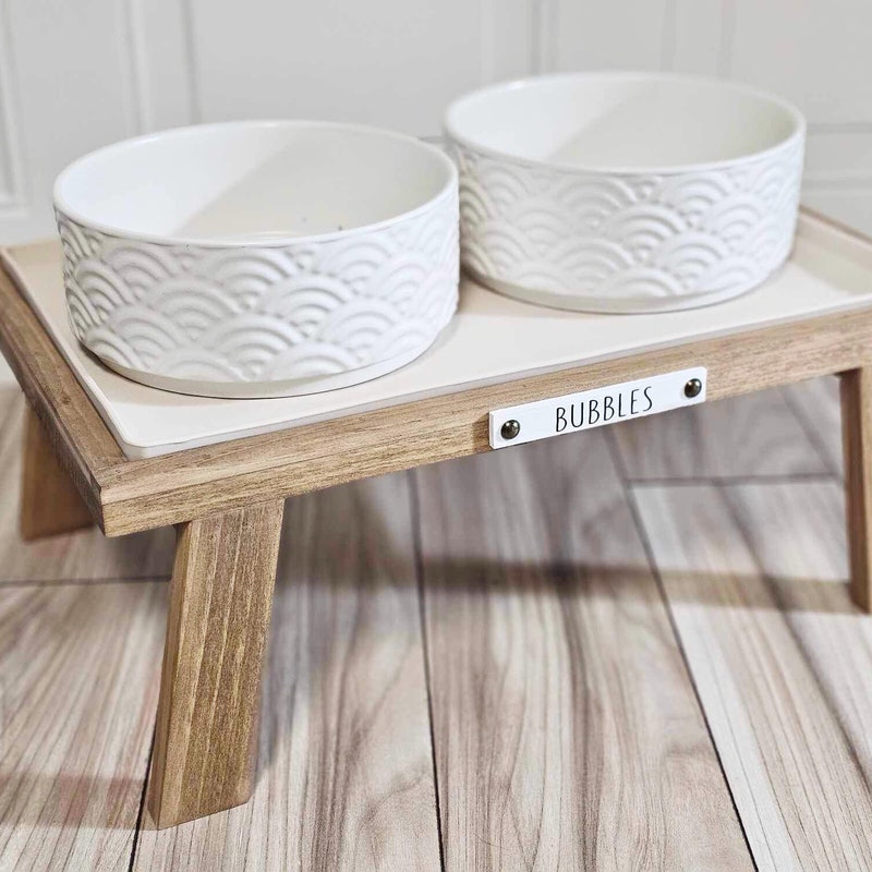 Wood Elevated Dog Feeding - Etsy