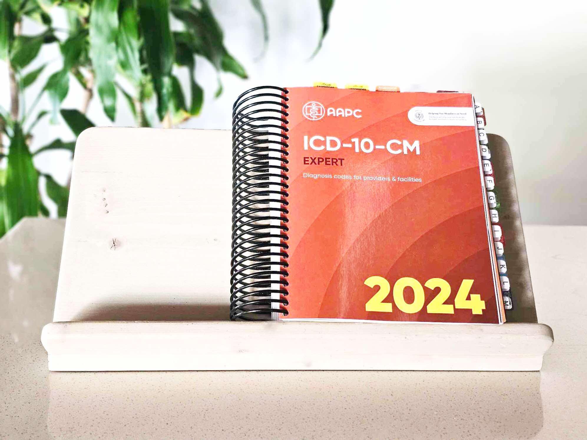 ICD-10-CM Book Stand | Heavy Large Book Holder | Work Book Display ...