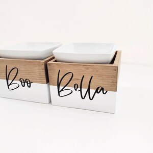 Modern Dog Bowl Set | Square Dog Bowls | Dog Gift | Rescue Pet Adoption ...