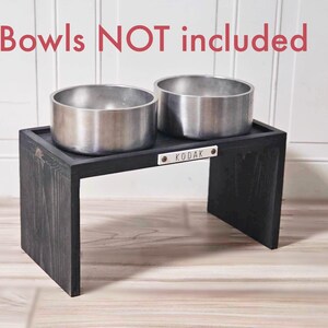 Modern Dog Bowl Stand | Wood Dog Feeder | Raised Dog Food Platform ...