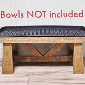 Farmhouse Dog Feeder | Dog Food Stand Table | Elevated Dog Bowl Holder ...
