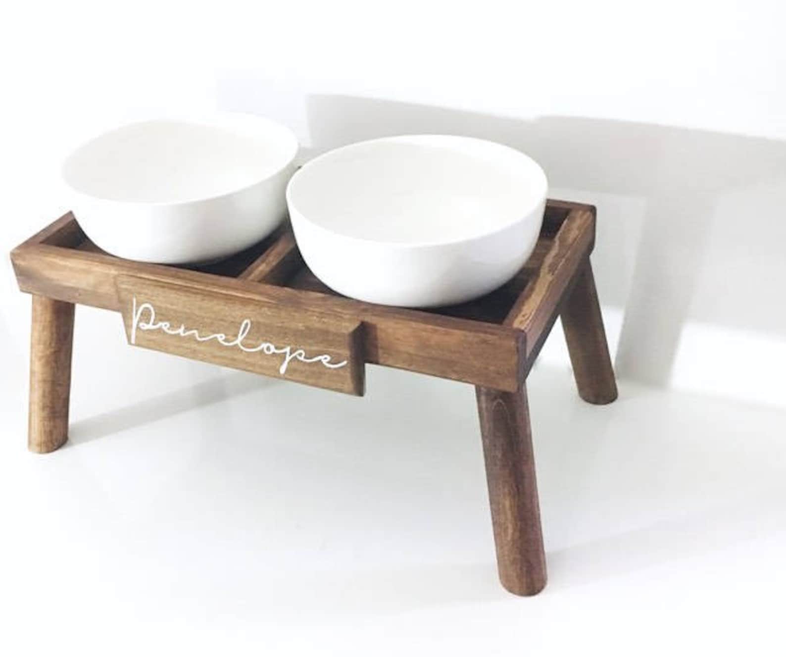 Modern Raised Dog Feeding Station Large Breed Dog Food Stand ...