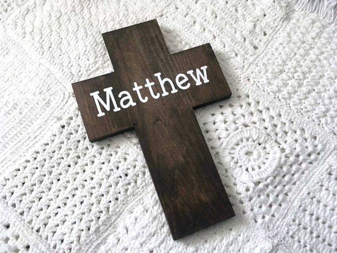 Personalized Name Cross | Baptism Cross | Easter Gifts | Wood Cross ...