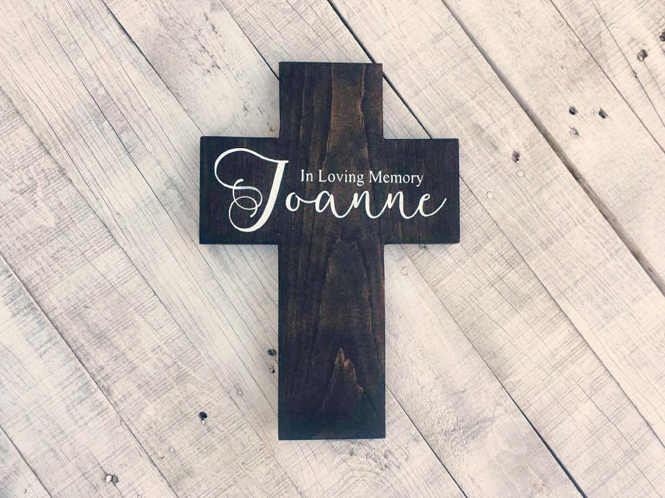 In Loving Memory Cross Lost Loved Ones Memorial Cross | Etsy