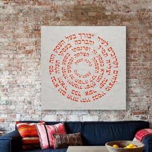 Business Blessing Office Wall Decor Jewish Art Jewish Prayer BIRKAT ...