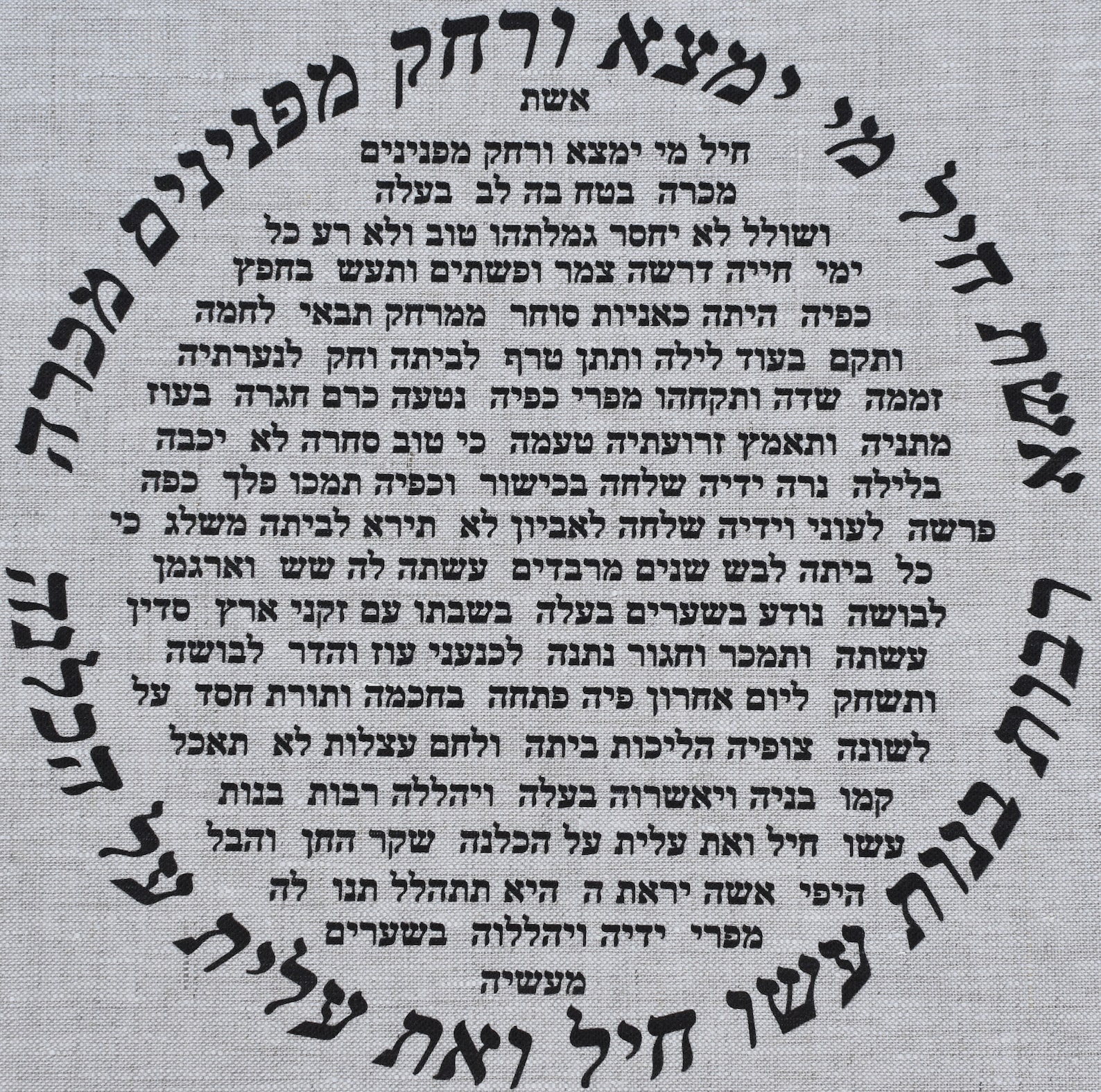 Eshet Chayil Woman of Valor Jewish Gift for Her Prayer Blessing Modern ...
