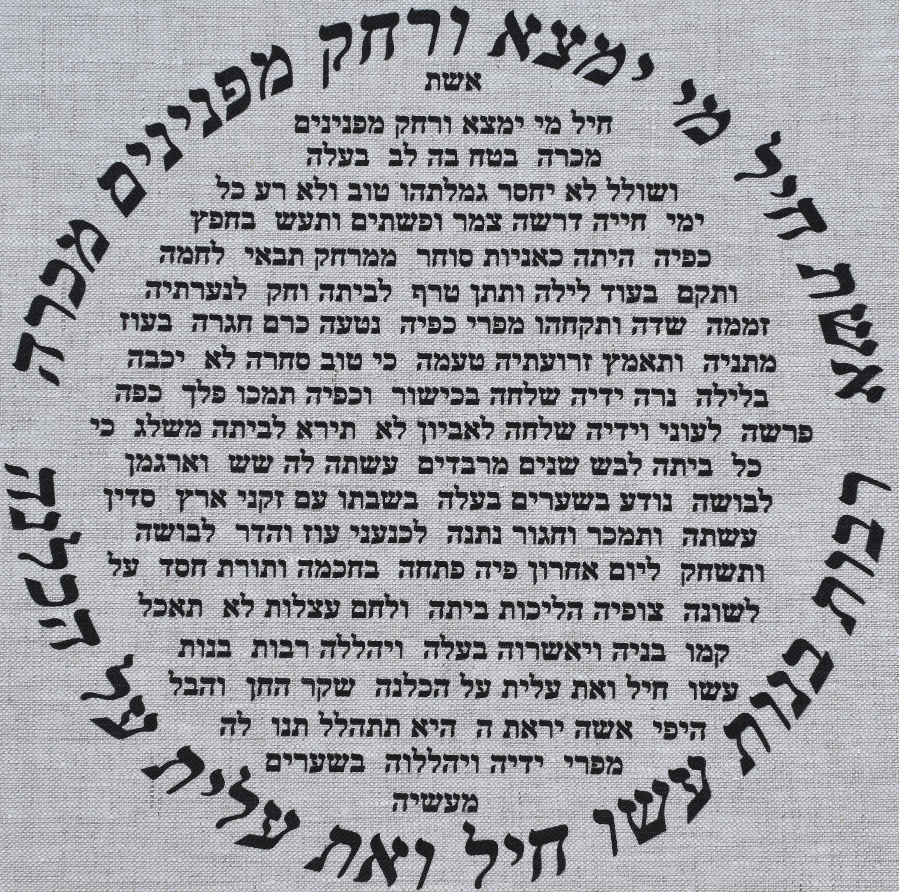 Eshet Chayil Woman of Valor Jewish Gift for Her Prayer Blessing Modern ...