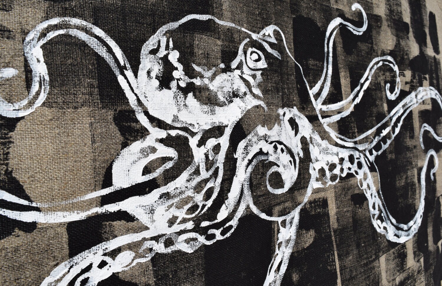 Octopus Abstract Art 40 Octopus Painting Large Art | Etsy