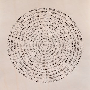 Shema Yisrael Jewish Wallart Hear O Israel Complete Shema Prayer in ...