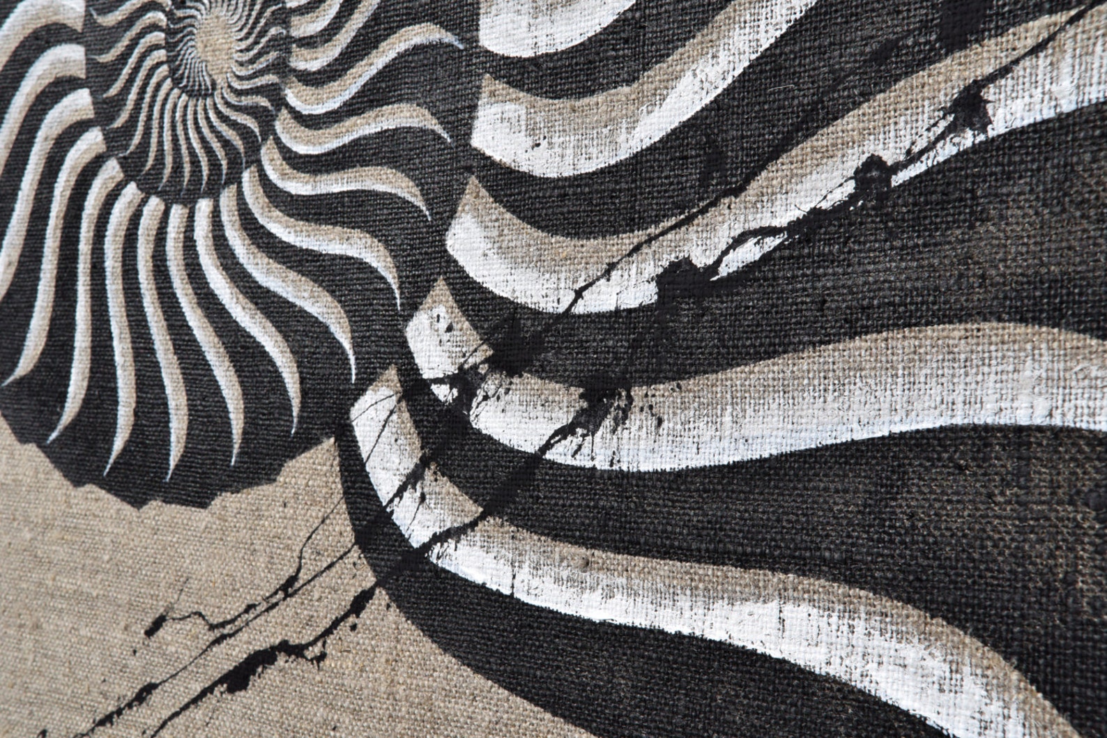 Nautilus Shell Nautical Large Art Golden Proportion Acrylic Painting ...