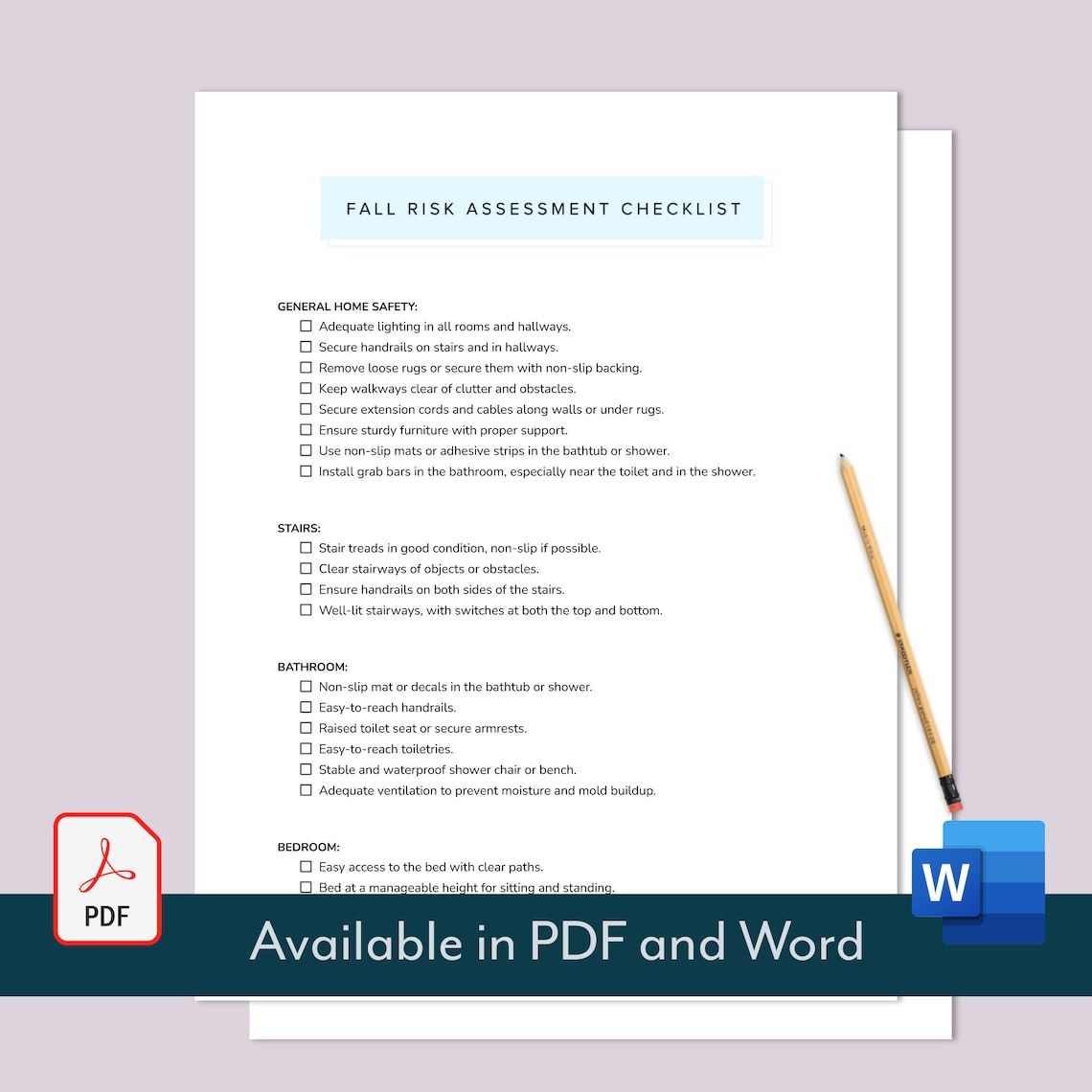 Elderly Parent Fall Prevention Checklist - Senior Home Care Safety ...