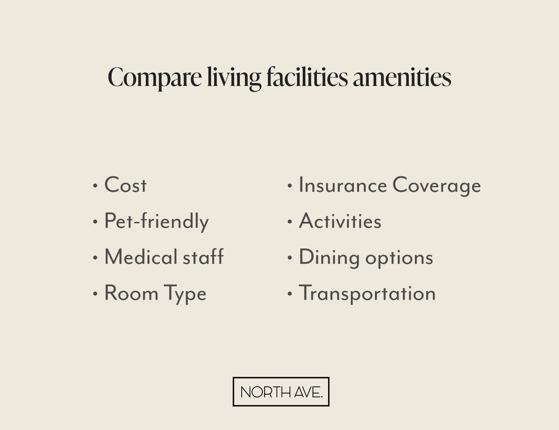 Senior Home Facility Search Comparison Sheet - Assisted Living Care ...