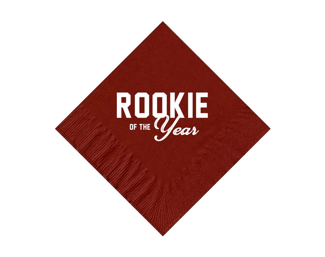 Rookie of the Year 1st Birthday Napkin Art Decal Rookie Sports Boy Baby ...