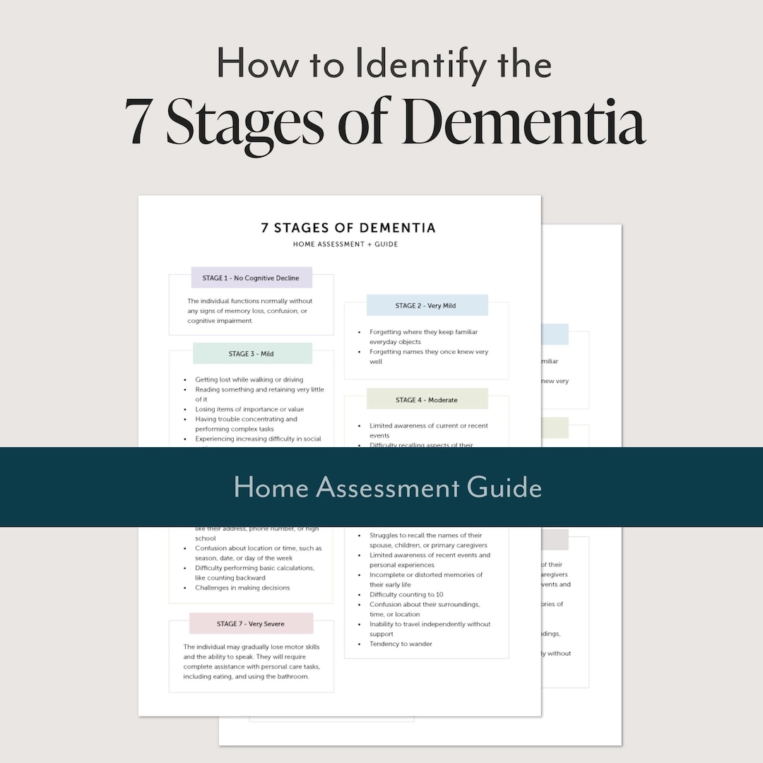 Stages of Dementia Quick Home Guide - Printable Dementia Reference ...