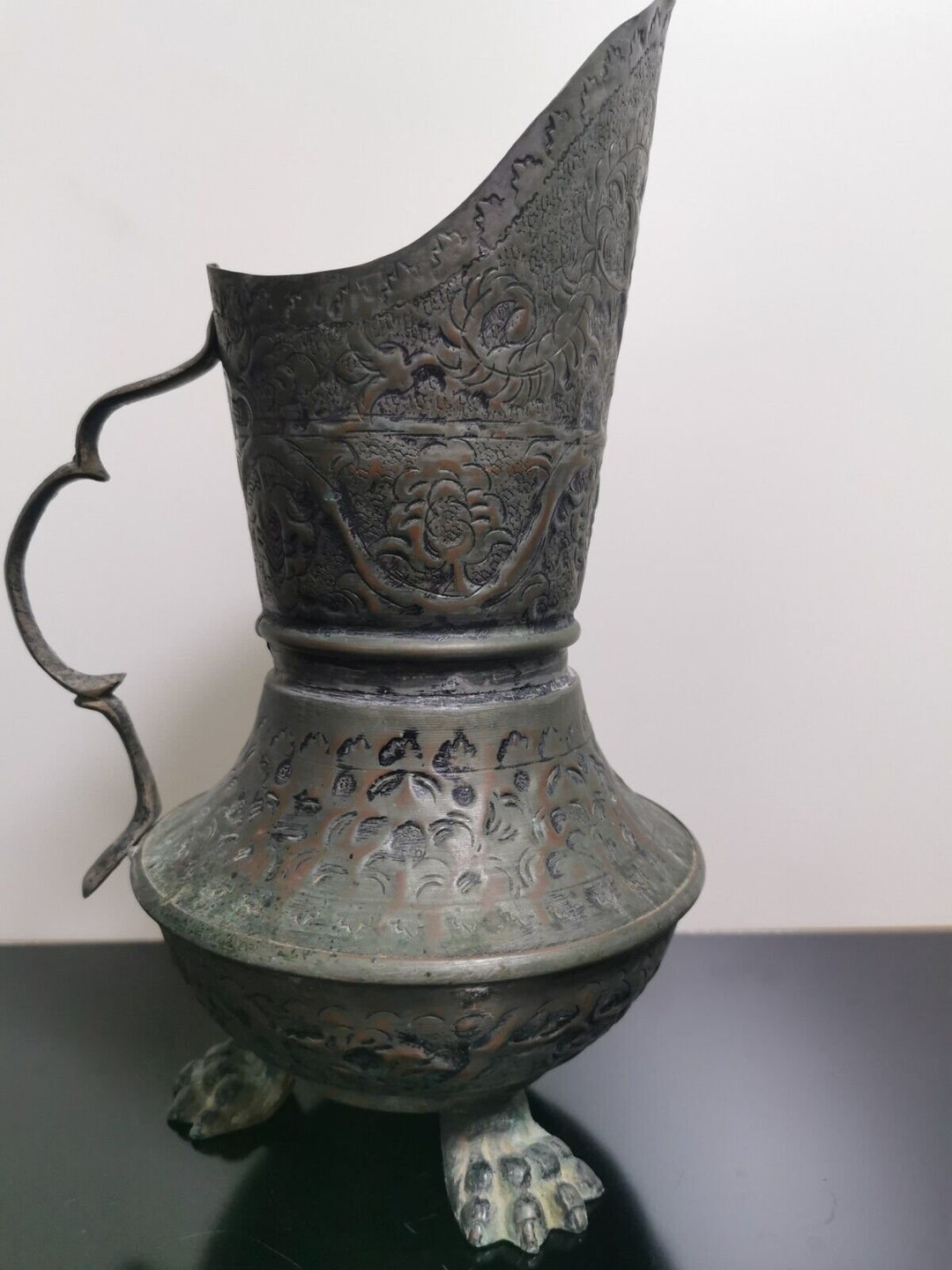Rare Antique Islamic Middle Eastern Arabic Copper Water Jug 3 Bronze ...