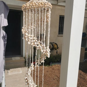 Spiral Cascading Shell Wind Chime Awesome African Tribal Hand Work ...