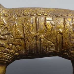 Vintage 1960s Brass Persian Ram Mythical Mountain Aries Sign Sculpture ...