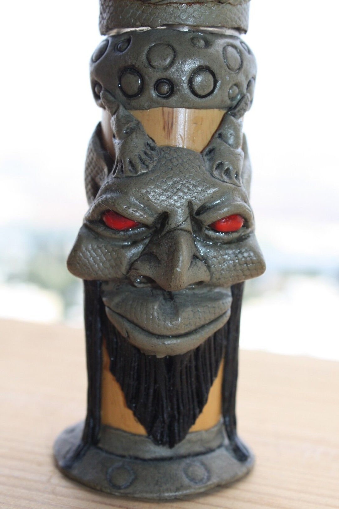 Demon Smoking Pipes Satan Devil Hand Made Unused Bamboo Clay ...