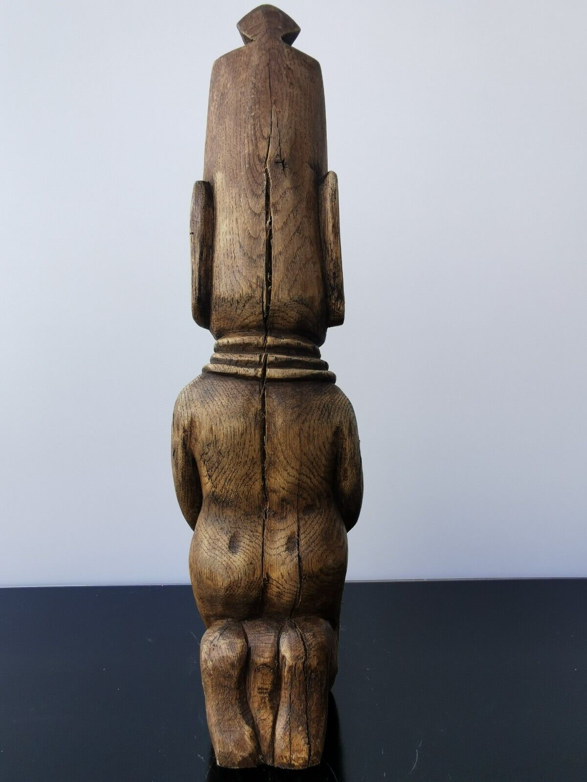 Antique Hand Carved Moai Alien African Warrior Figurine Sculpture ...