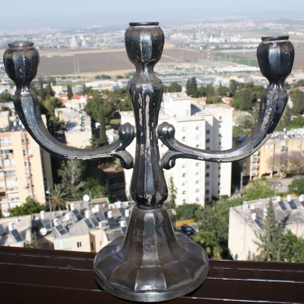 Hazorfim Silver Candlesticks - Etsy