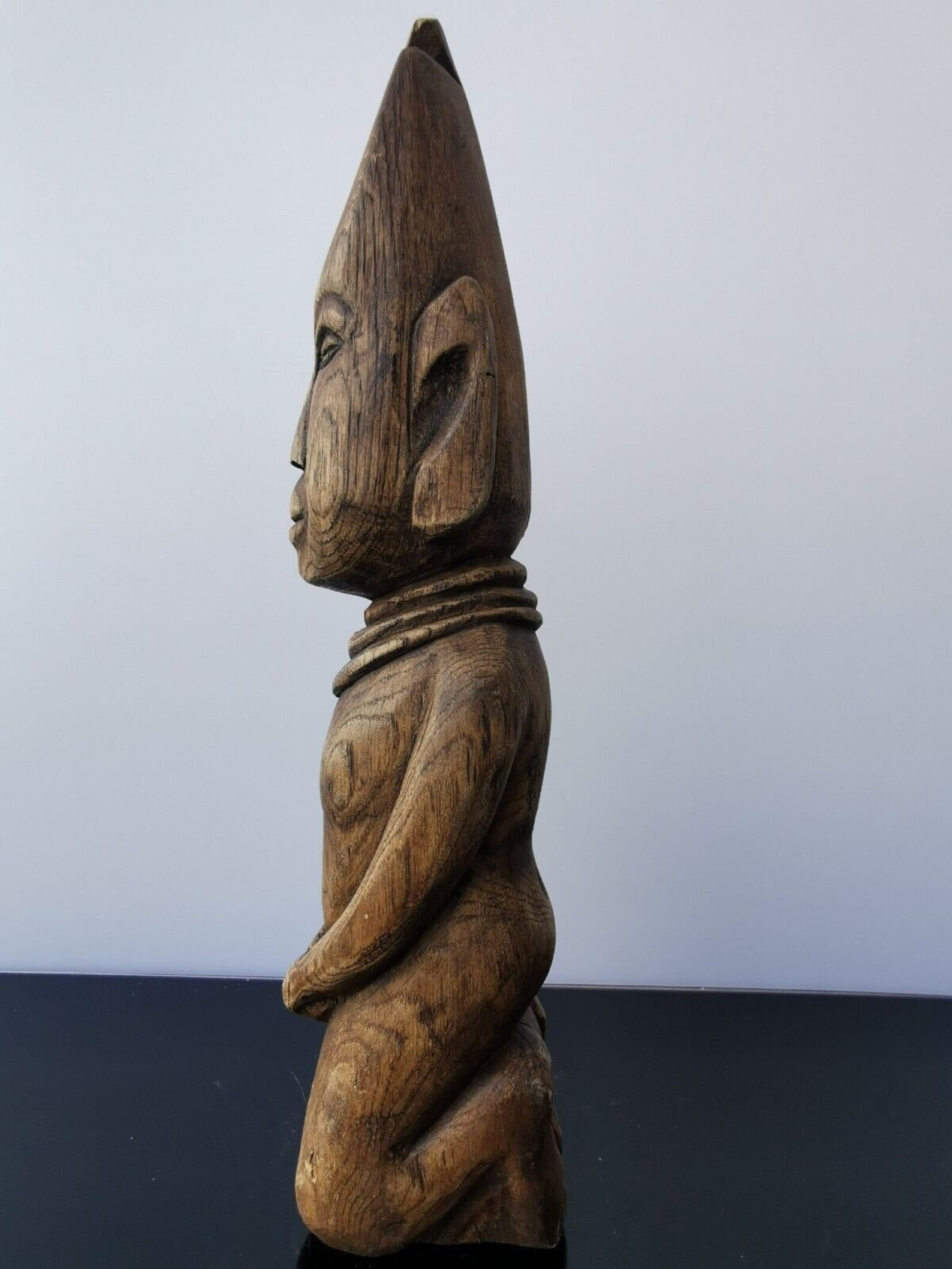 Antique Hand Carved Moai Alien African Warrior Figurine Sculpture ...