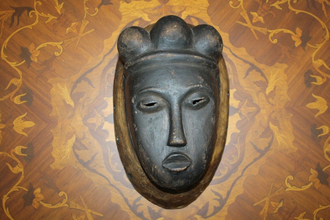 Old Antique Fine Wooden Punu Mukudj Okuyi African Mask Tribal Art ...