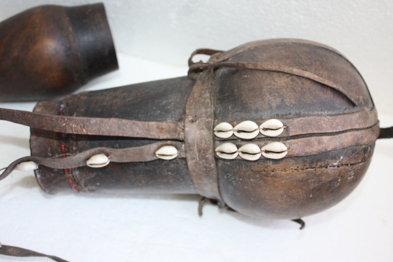 Antique African Tribal Wood Gourd Water Milk Vessel Container - Etsy